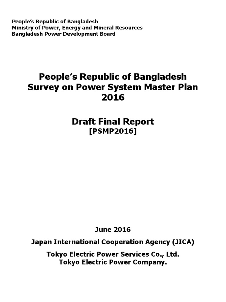 Survey On Power System Master Plan 2016-Final Draft | PDF | Renewable ...