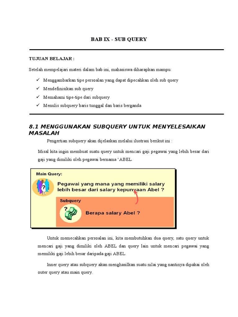 Memahami Subquery dalam SQL | PDF