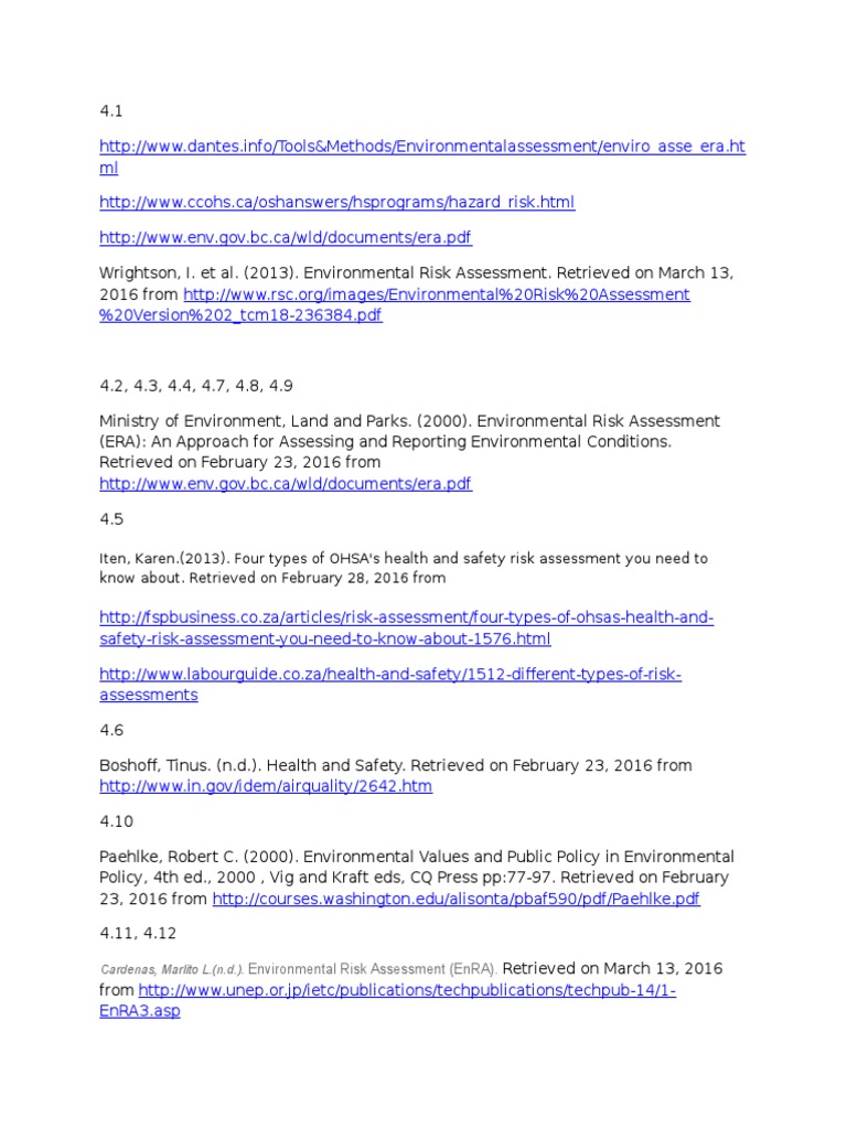 Iten, Karen. (2013) - Four Types of OHSA's Health and Safety Risk ...