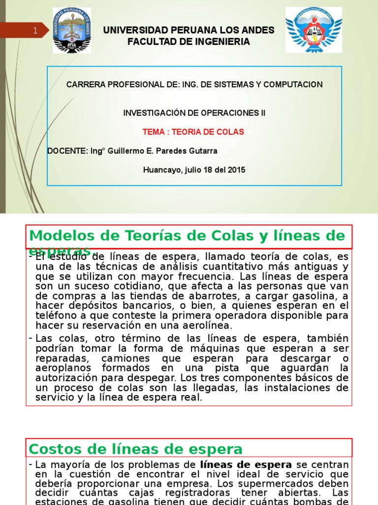 Modelo de Colas en Pom | PDF | Distribución de veneno | Enseñanza de matemática