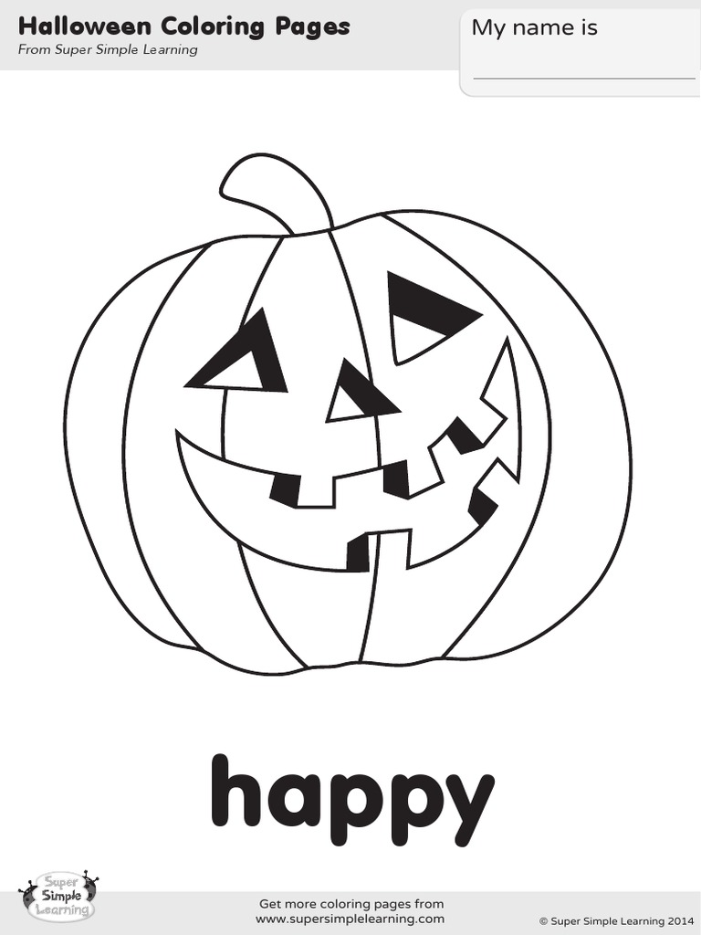 Happy Coloring Page | PDF