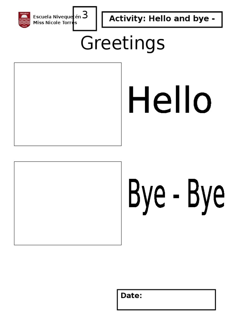 Actividad 2 Hello Bye Bye | PDF