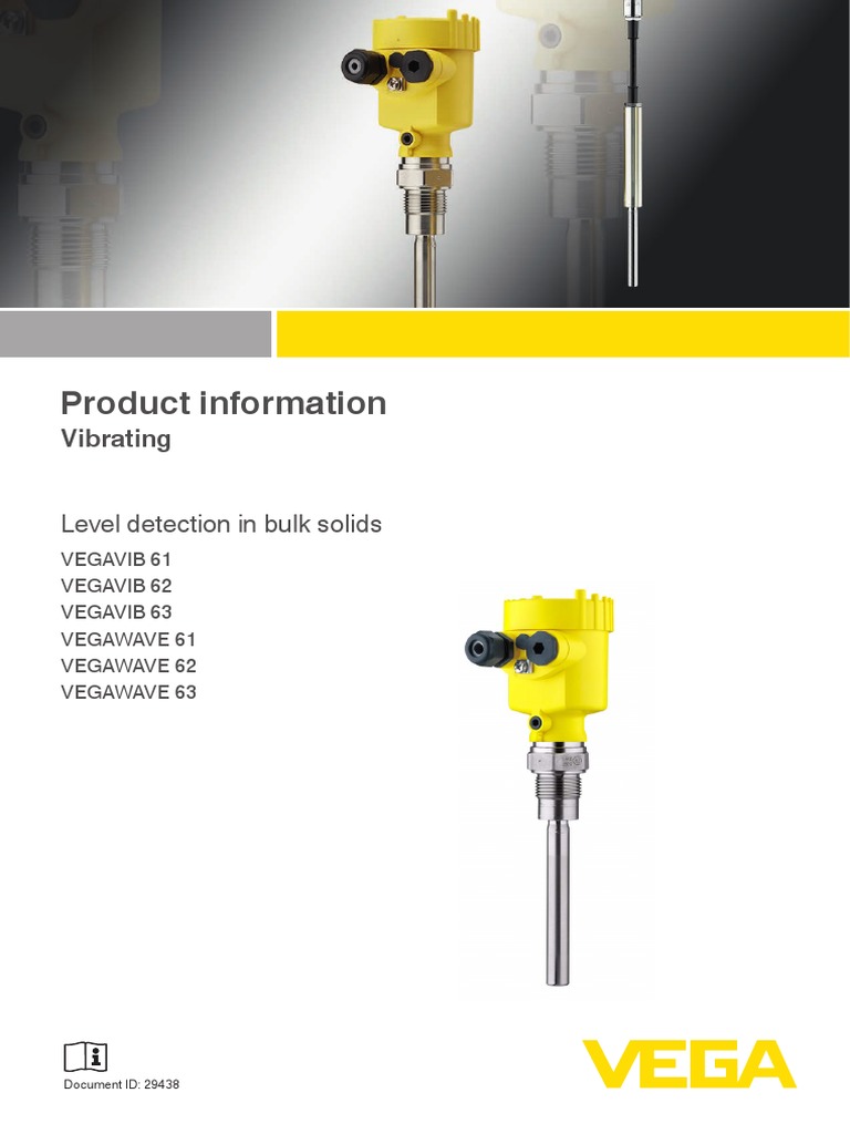 EN VEGAVIB 61 63 VEGAWAVE 61 63 Level Detection in Bulk Solids PDF ...