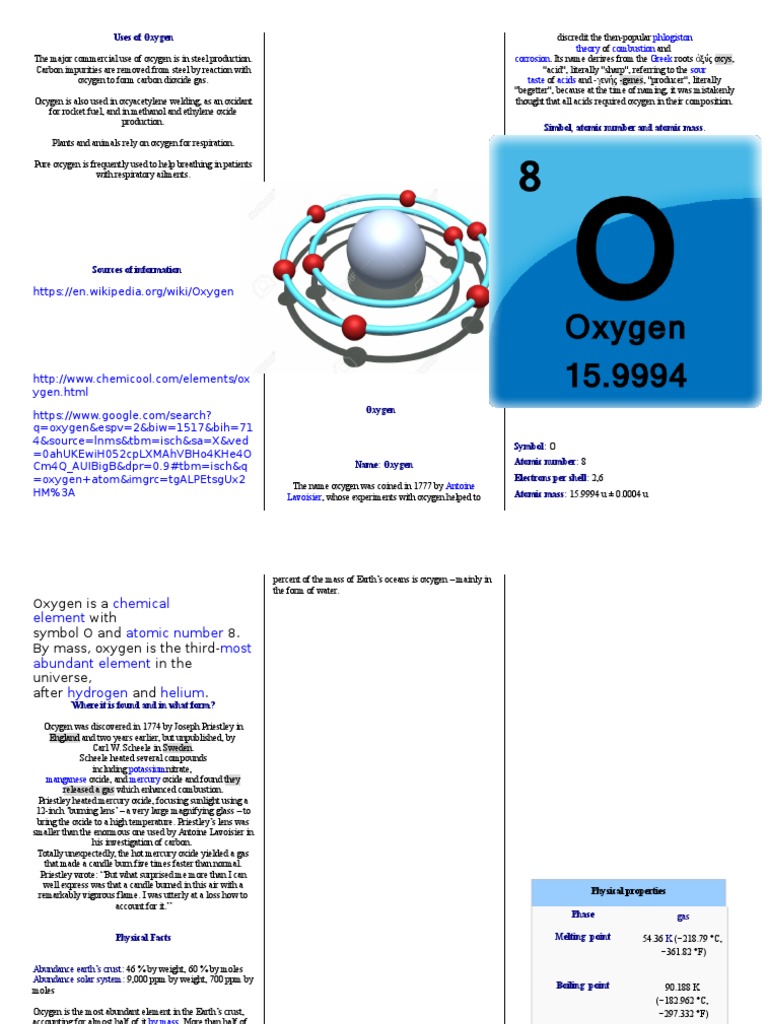 Chem Brochure | PDF | Oxygen | Chemistry