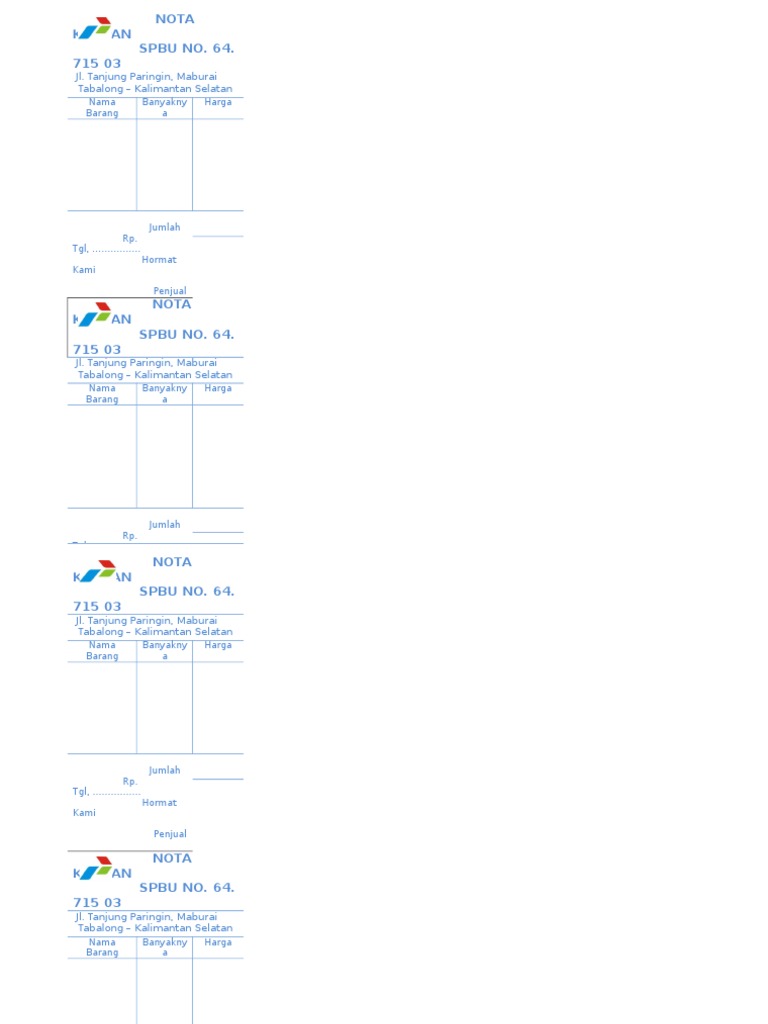 Nota SPBU Maburai | PDF
