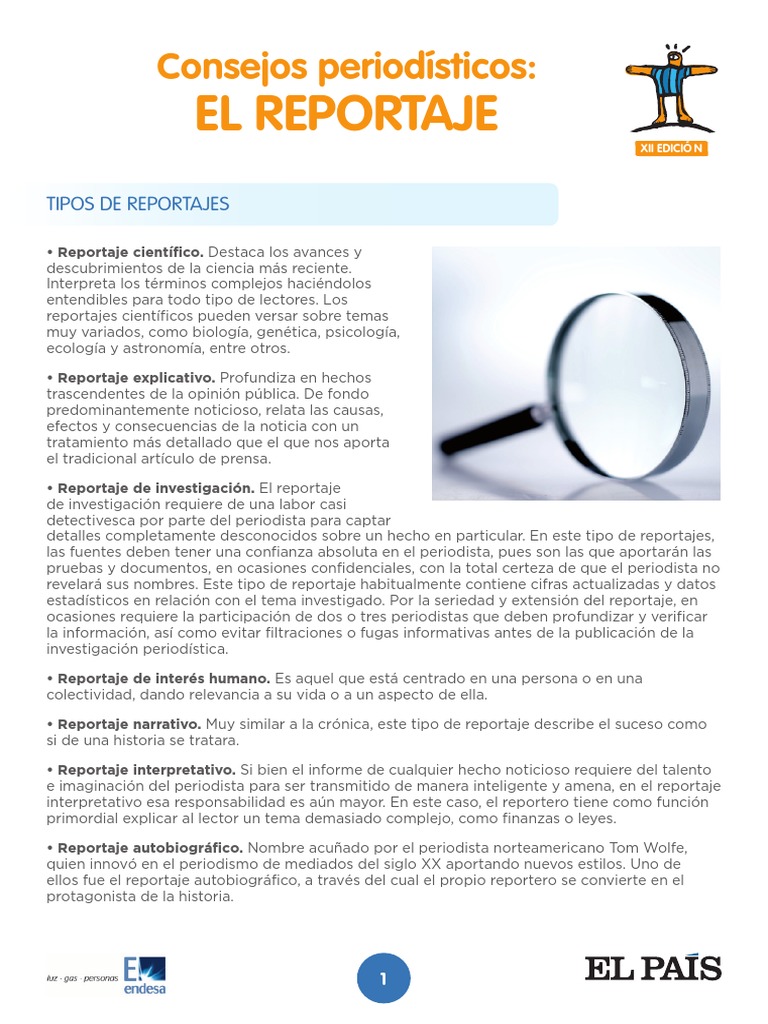 Tipos de Reportajes Periodísticos | PDF | Periodismo | Certeza