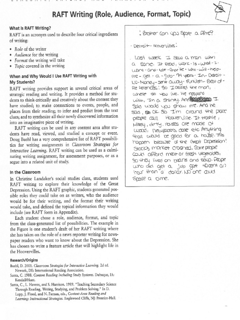 Writing (Role, Audience, Format, Topic) | PDF | Teaching And Learning ...