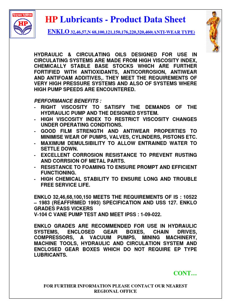 Lubricants - Product Data Sheet: Enklo | PDF