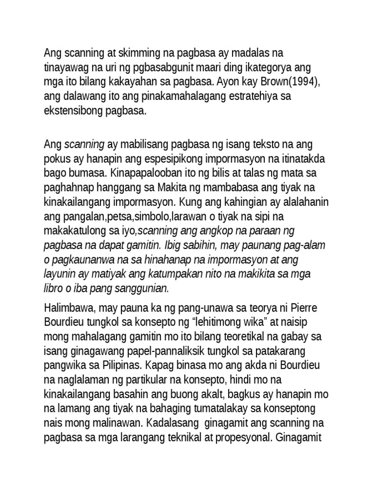 Pagbasa at Pagsusuri | PDF