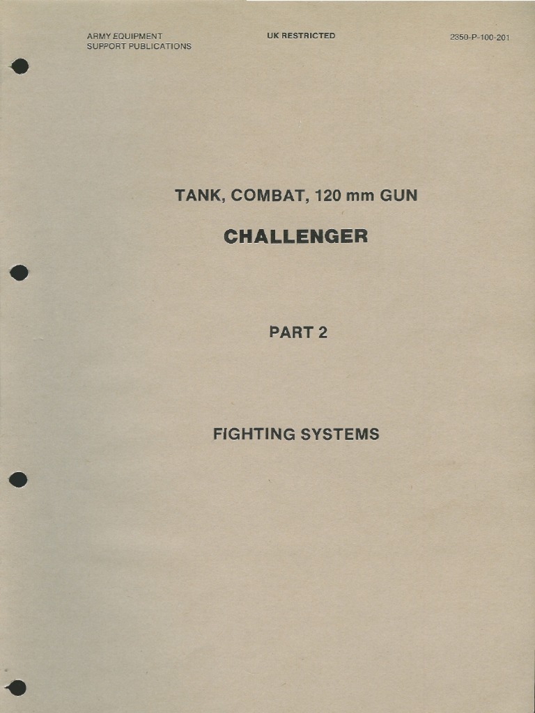"Tank, Combat, 120 MM GUN, Challenger" - Part 2 "Fighting Systems ...