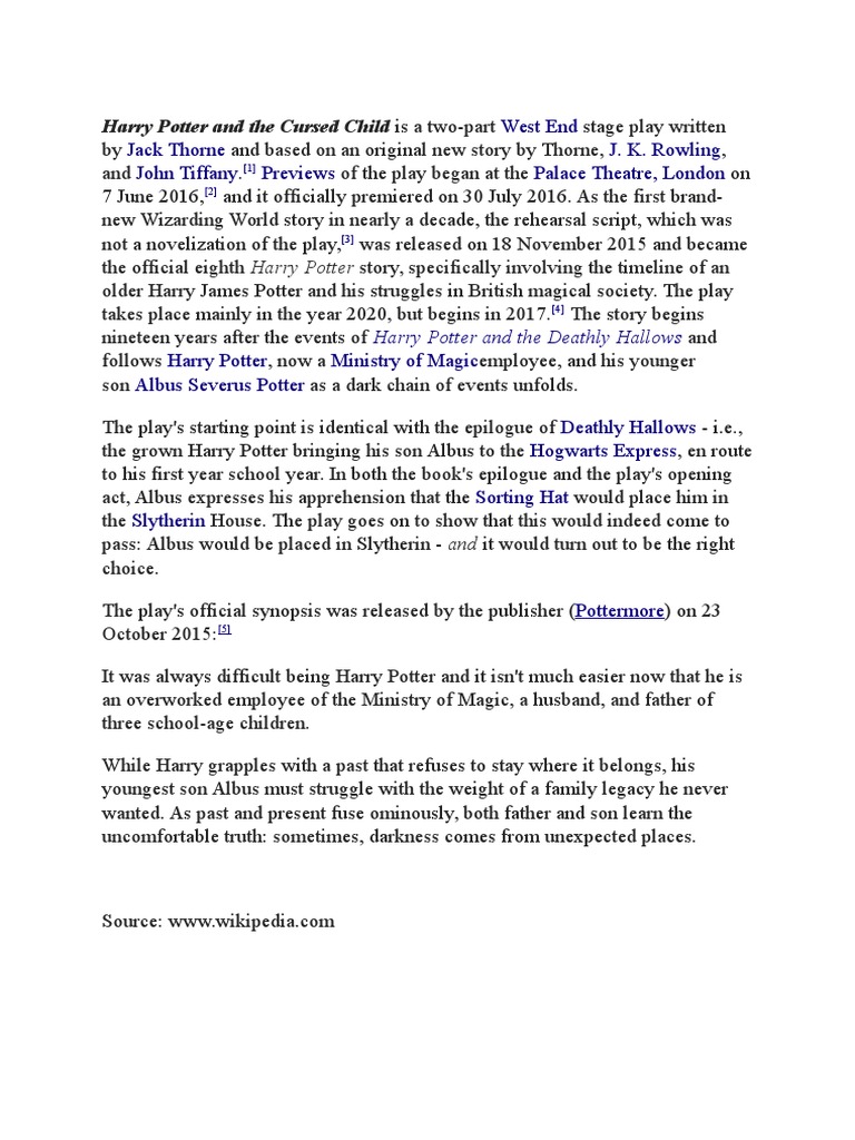 Harry Potter and The Cursed Child | PDF