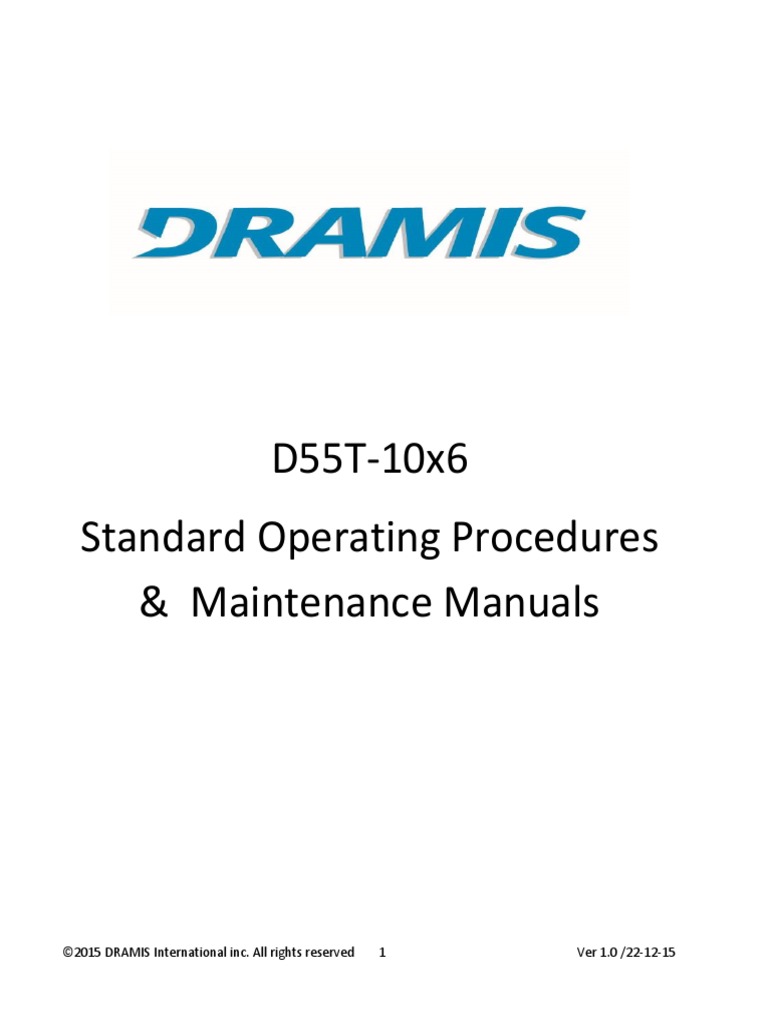 D55T - Standard Operating Maintenance Manuals (V 1 0) | PDF ...