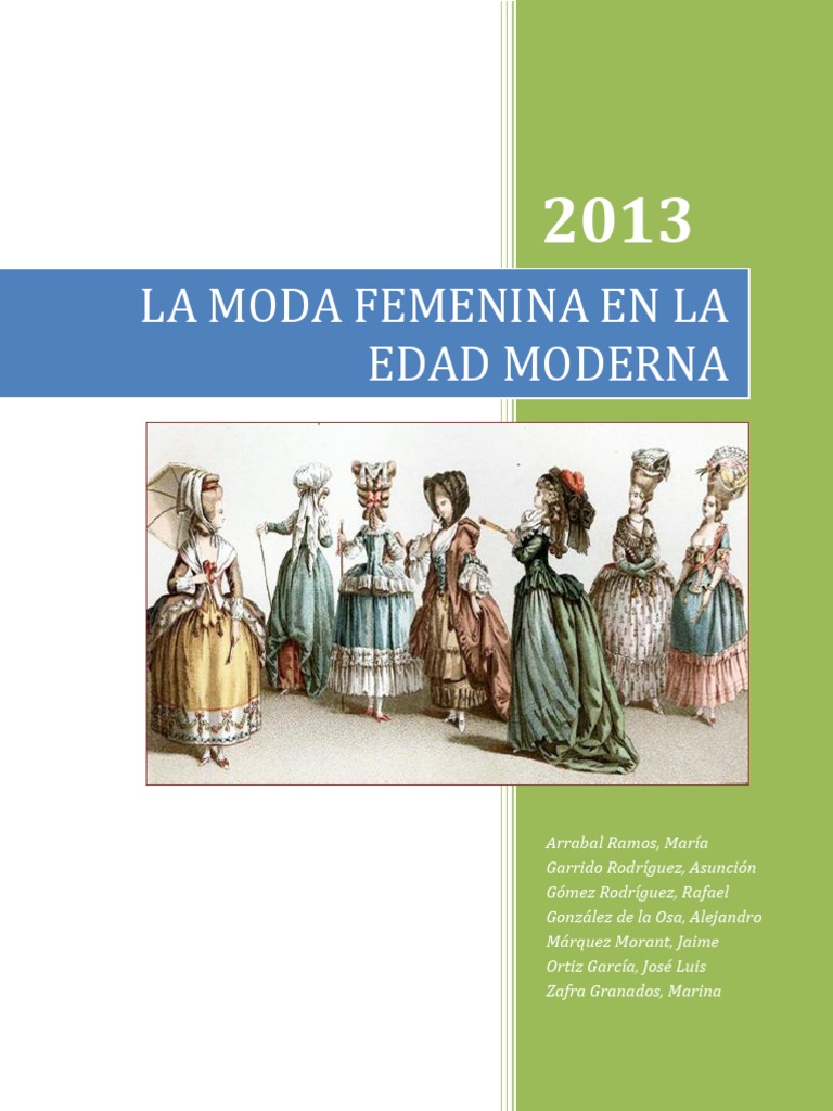La Moda Femenina en La Edad Moderna PDF | PDF | Ropa | Fashion