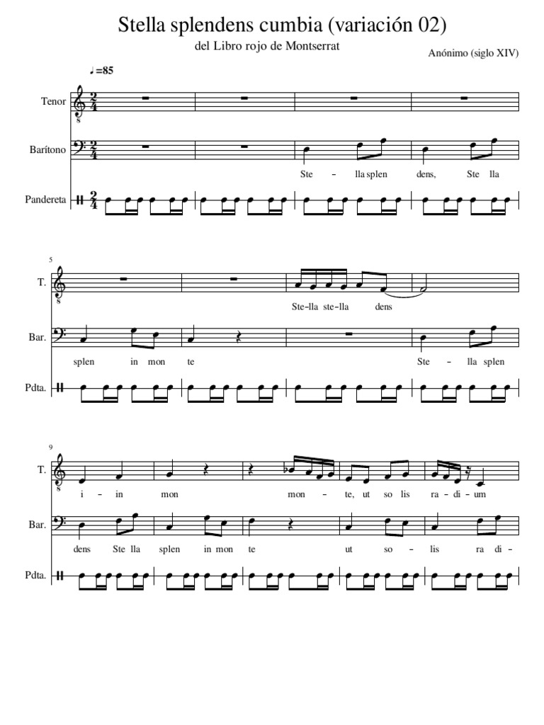 Stella Splendens Cumbia Variación 02 | PDF