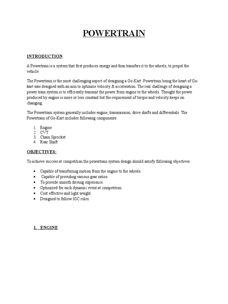 POWERTRAIN | PDF | Transmission (Mechanics) | Belt (Mechanical)