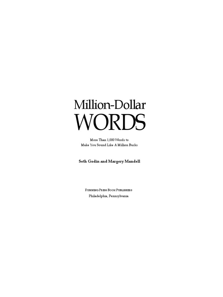 Million Dollar Words by Godin and Mandell PDF | PDF | Defamation