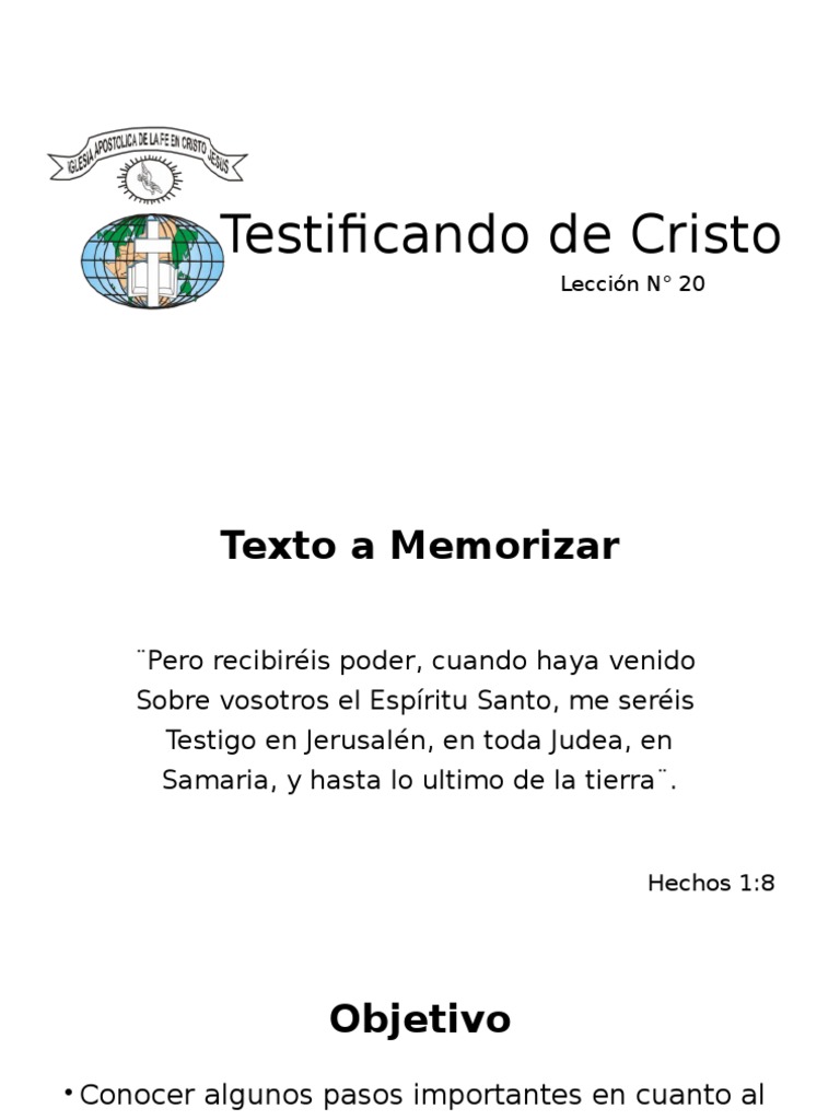 Testificando de Cristo | PDF