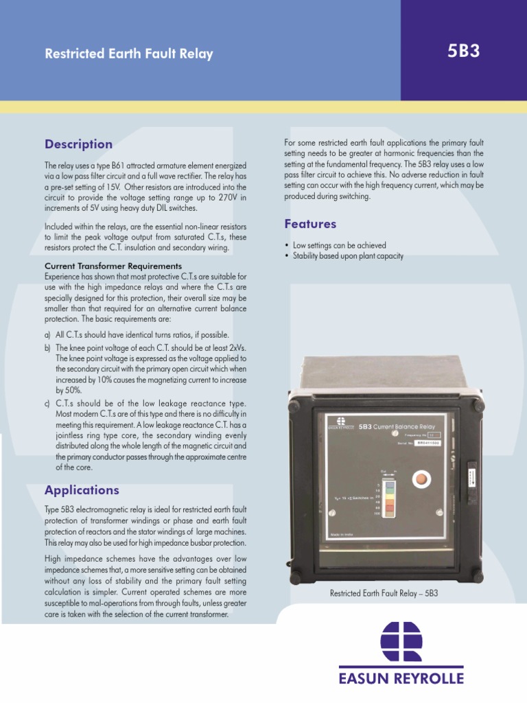5B3 PDF | PDF | Transformer | Relay