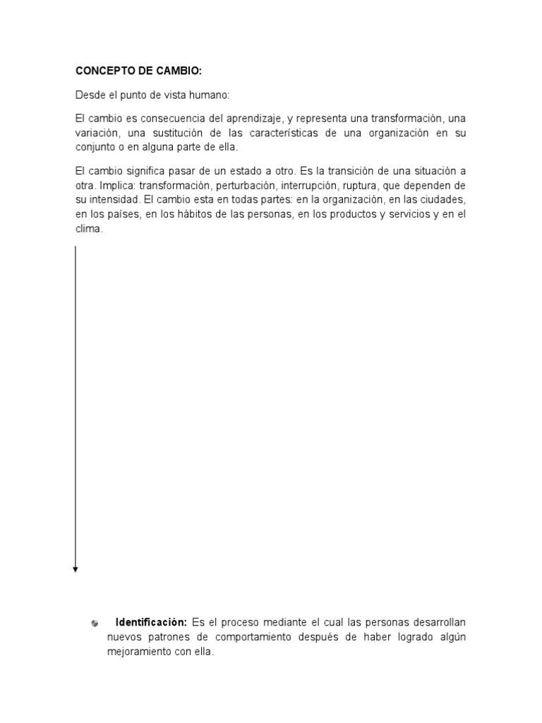 Concepto de cambio: Un análisis comprensivo de las diferentes ...