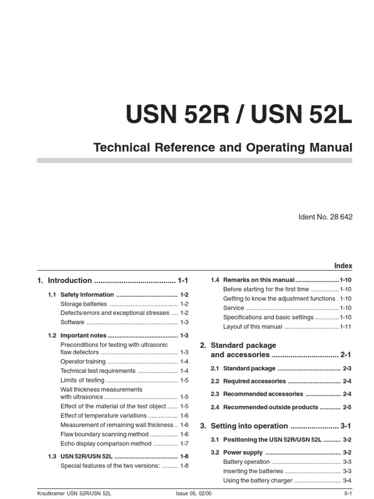 USN 52 Manual PDF | PDF | Attenuation | Calibration