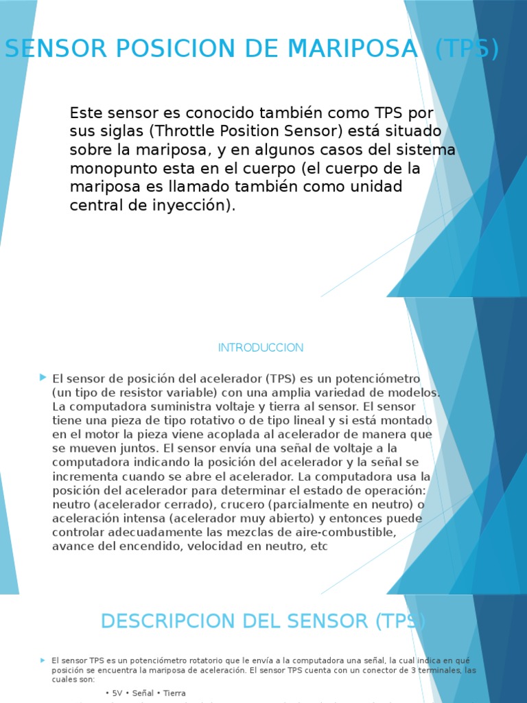Sensor Posicion de Mariposa (TPS) | PDF | Acelerador | voltaje