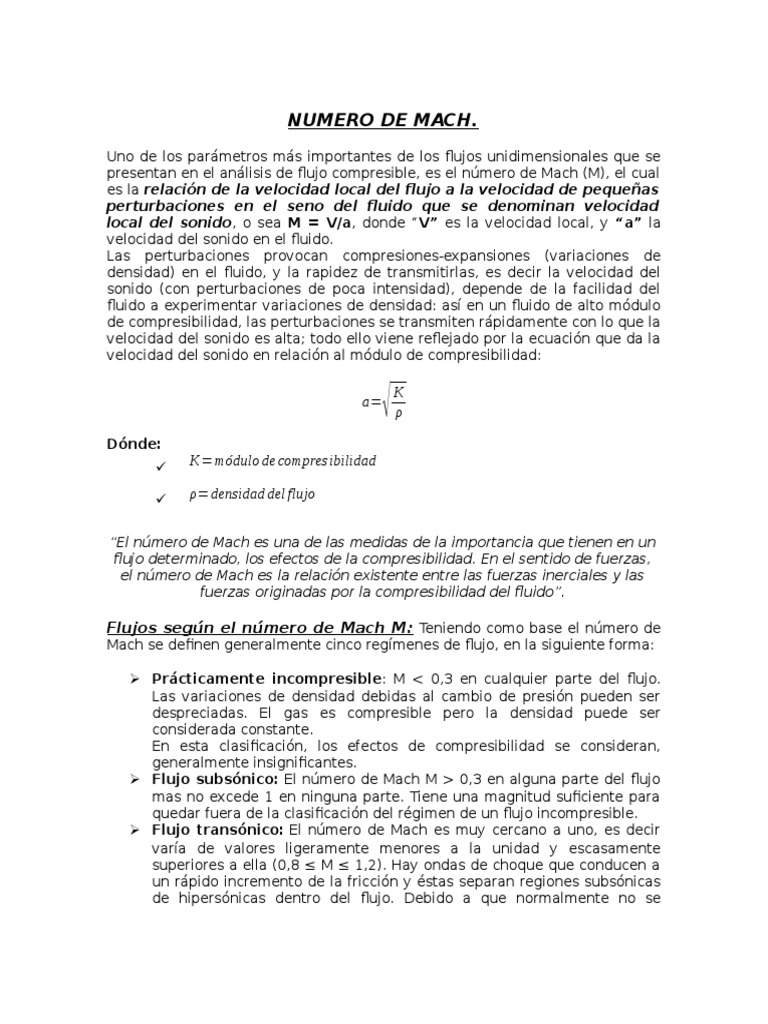 Numero de Mach y Número de Euler | PDF | Número de Mach | Líquidos