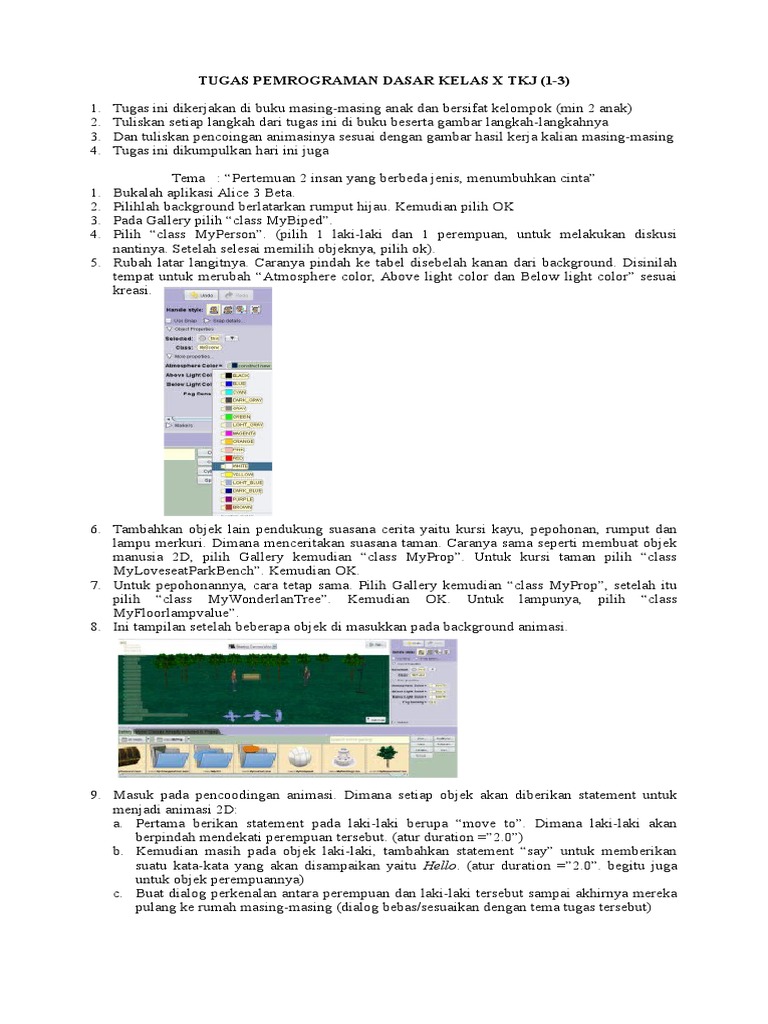 Tugas Project Alice 3 | PDF