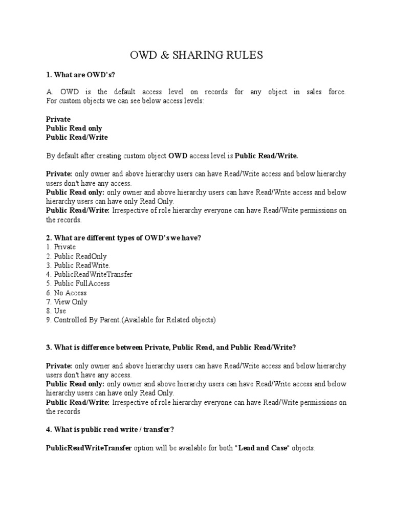 OWD and Data Loader | PDF | Salesforce.Com | Digital Technology