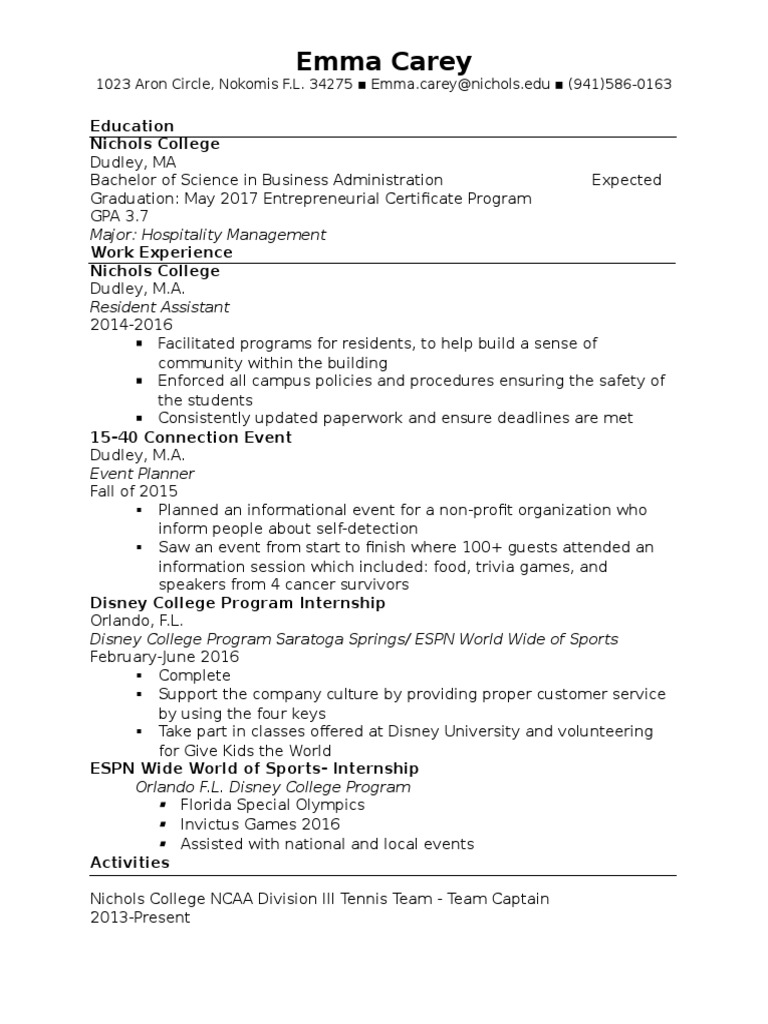 Emma Resume | PDF