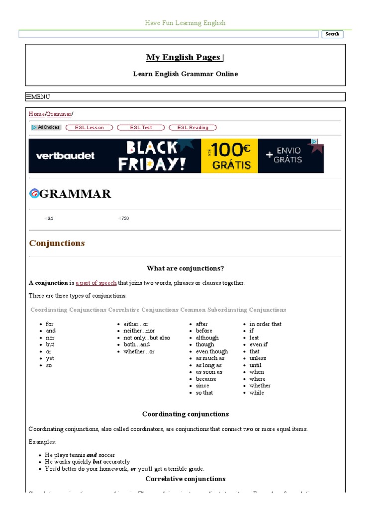 Grammar: My English Pages | PDF