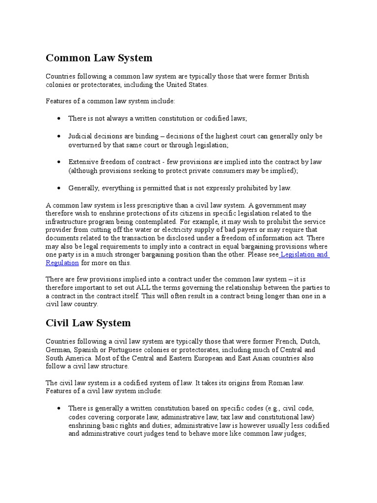Common Law System | Download Free PDF | Arbitration | Common Law
