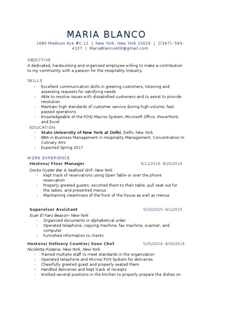 Maria Resume | PDF