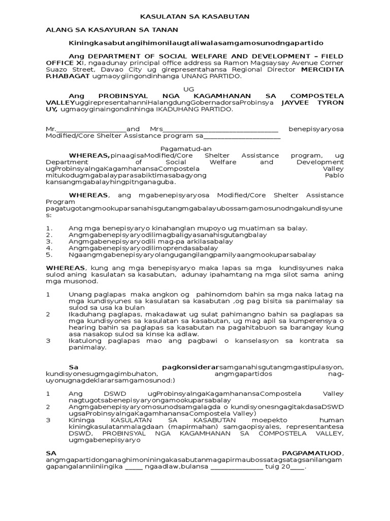 Kasulatan Sa Kasabutan