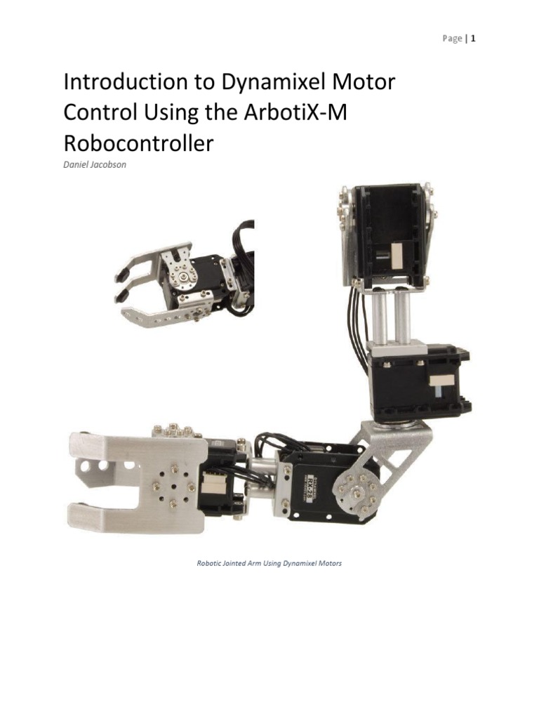 Introductionto Dynamixel Motor Control Usingthe Arboti X Pdf