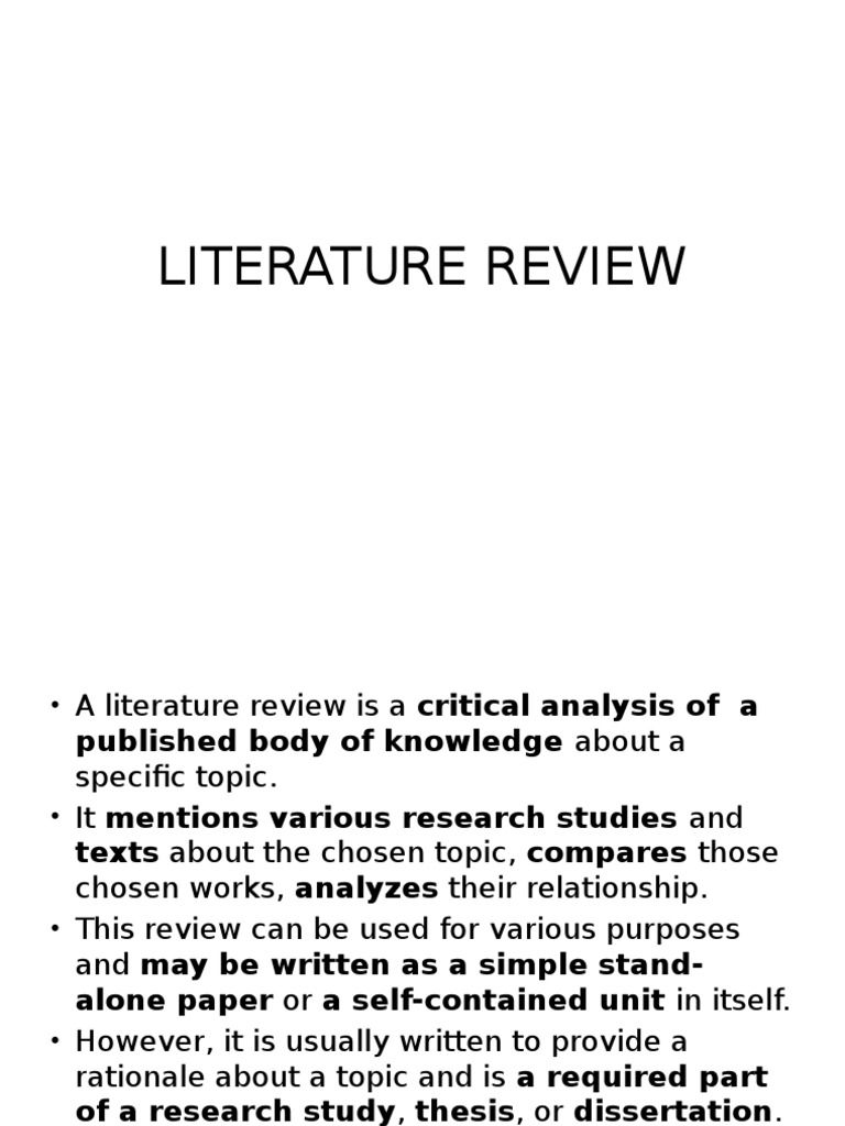 Sample Literature Review | PDF | Thesis | Citation