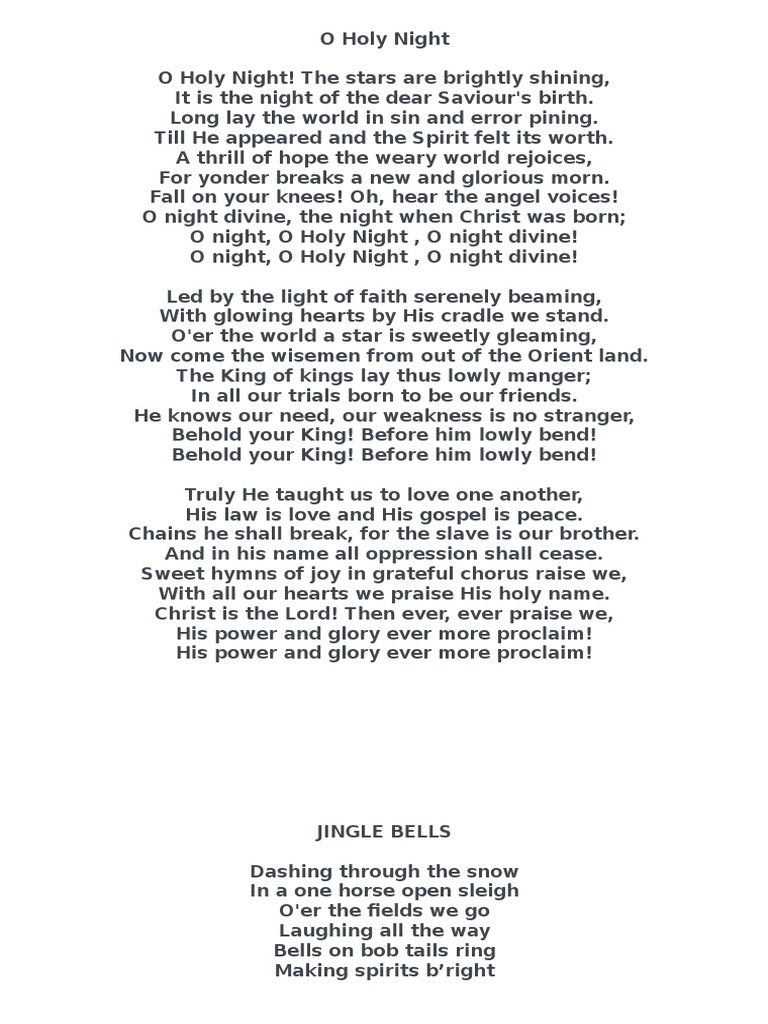 O Holy Night | PDF