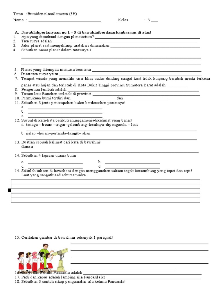 Latihan Soal Ukk Tema 8 (3h) | PDF