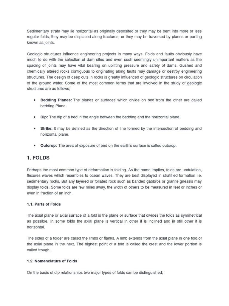 Folds Faults and Joints | PDF | Fault (Geology) | Structural Geology