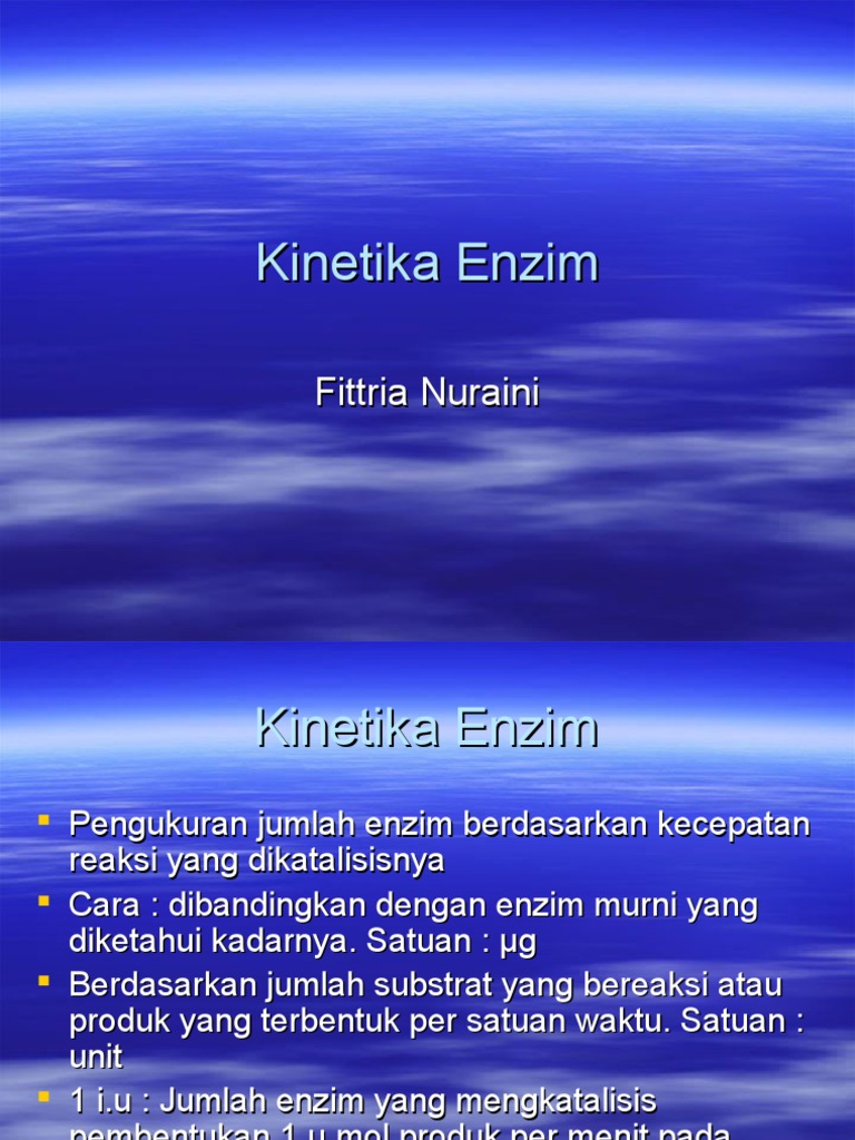Kinetika Enzim | PDF