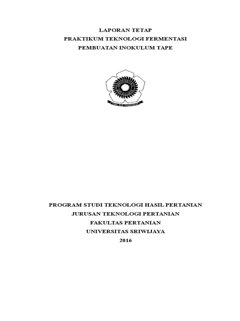 Laporan 1 Pembuatan Inokulum Tape | PDF