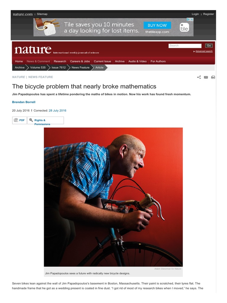 The Bicycle Problem That Nearly Broke Mathematics: Nature - News ...