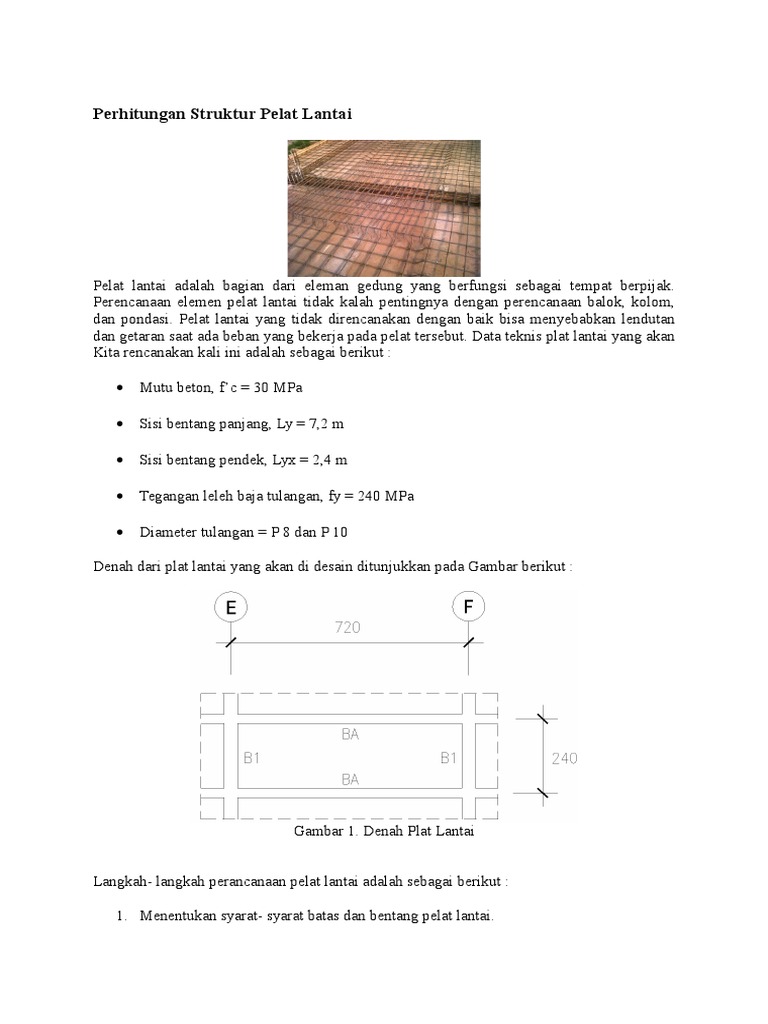 Perhitungan Struktur Pelat Lantai | PDF