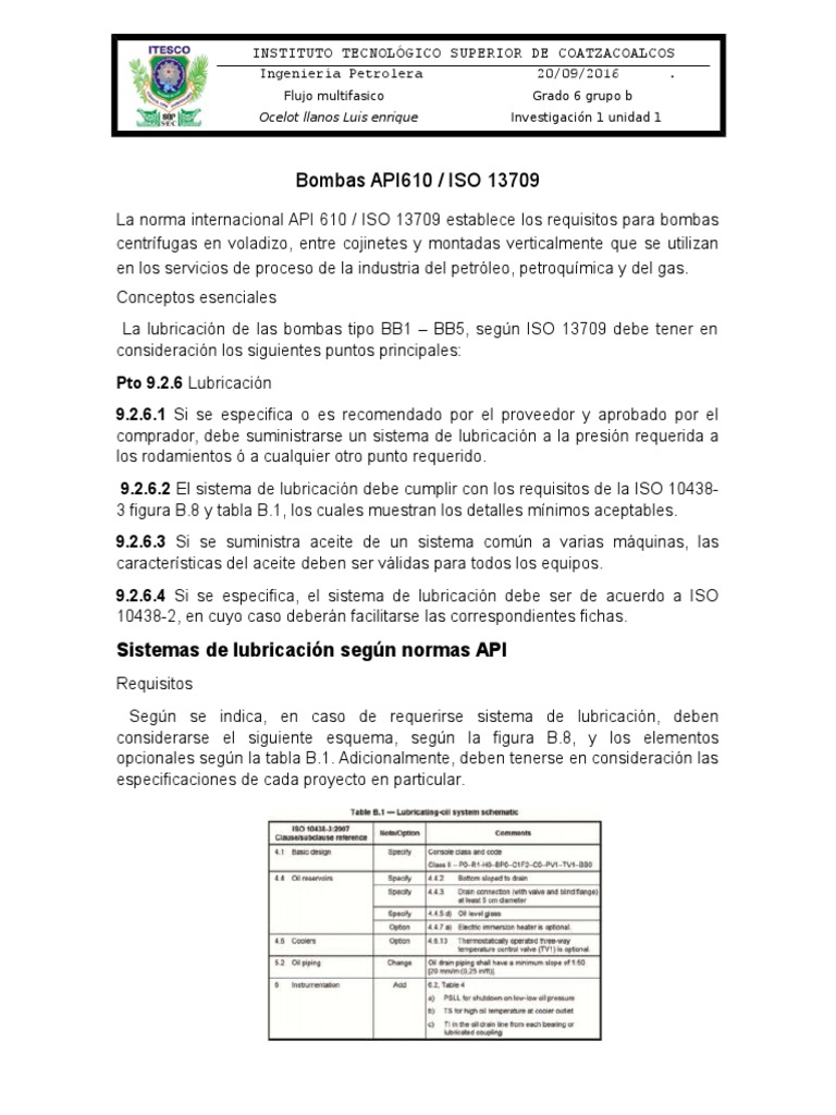 Bombas API610 | PDF