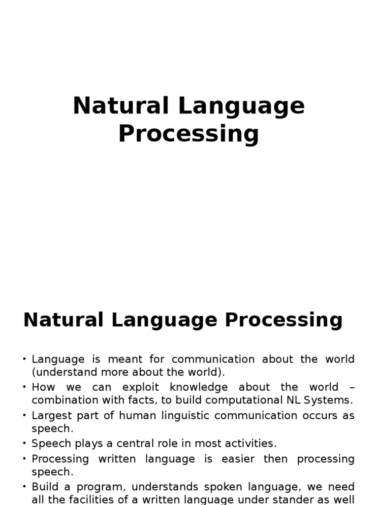 Natural Language Processing | PDF | Parsing | Word
