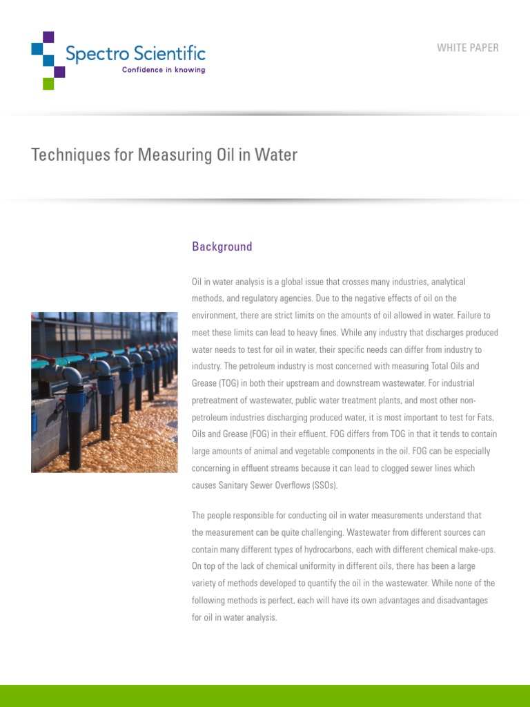 WP - Measuring Oil in Water - Final | PDF | Home & Garden | Technology ...