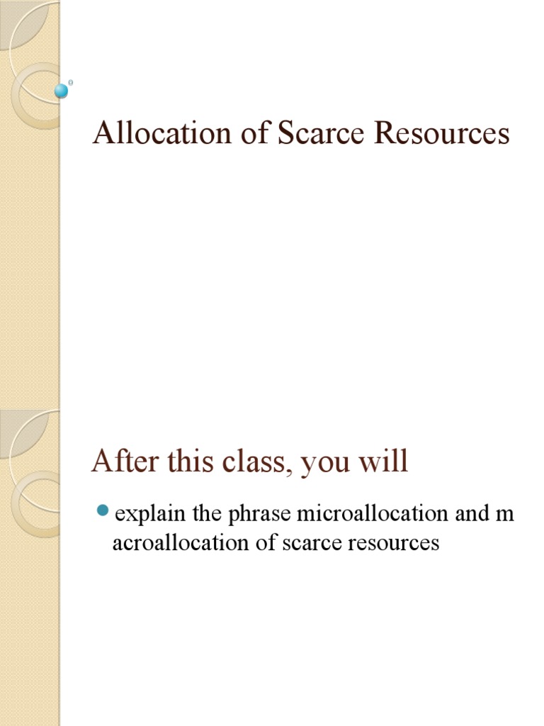 6 Allocation of Scarce Resources Revised | PDF | Organ Donation | Resource