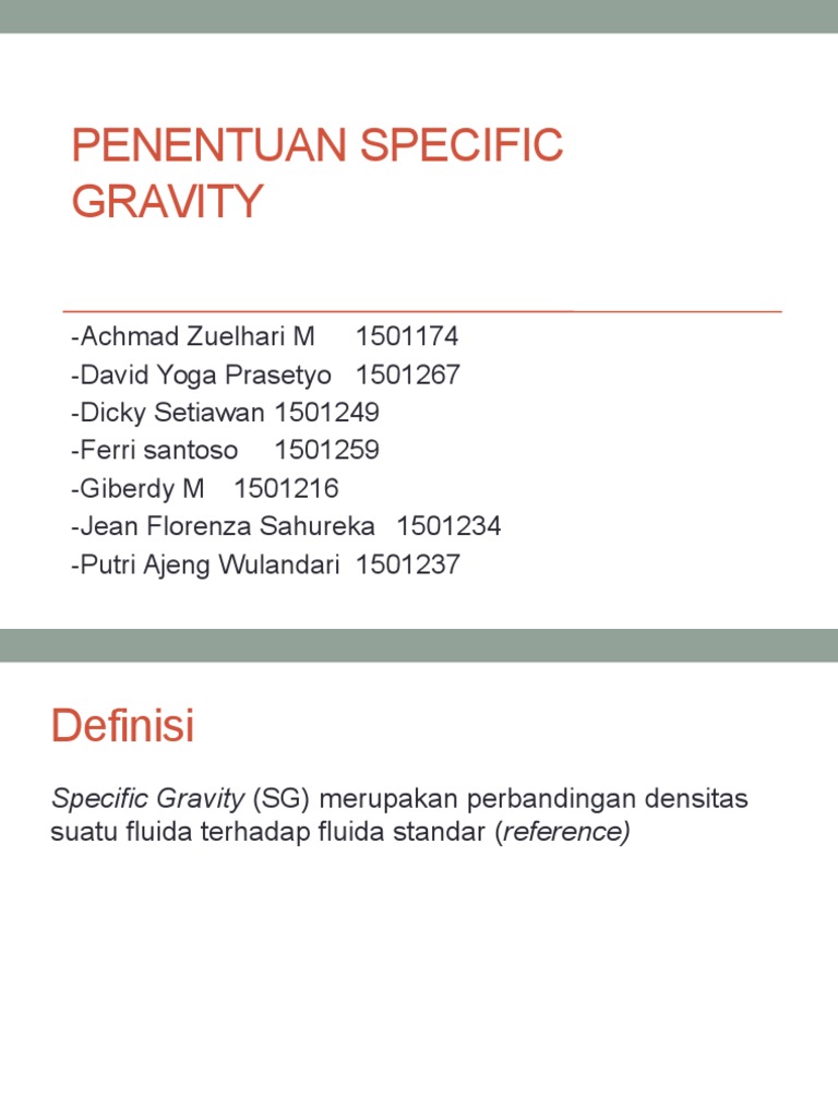 Penentuan Specific Gravity | PDF