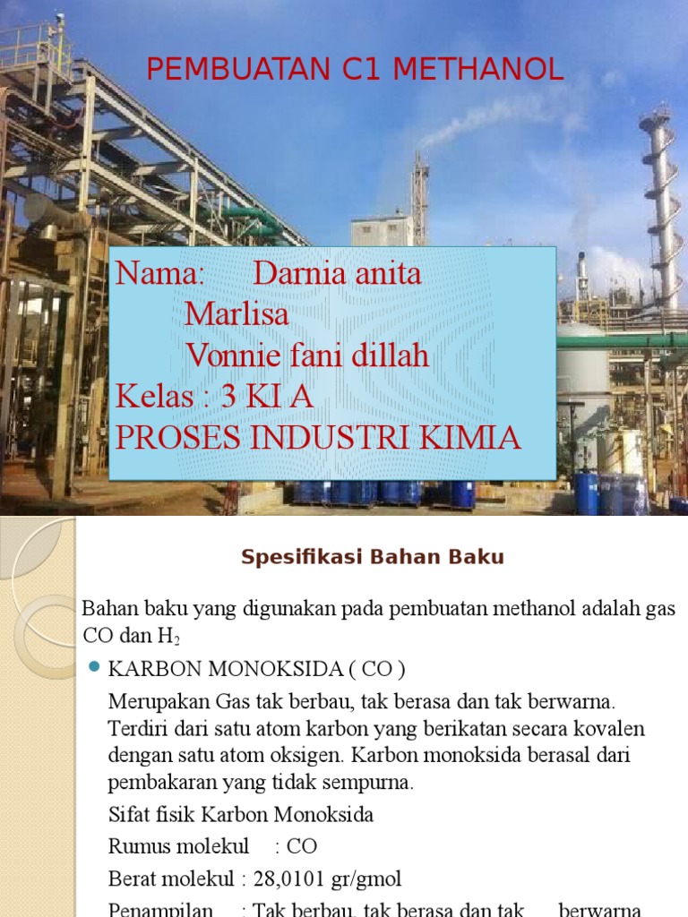 Sifat dan Proses Pembuatan Metanol | PDF