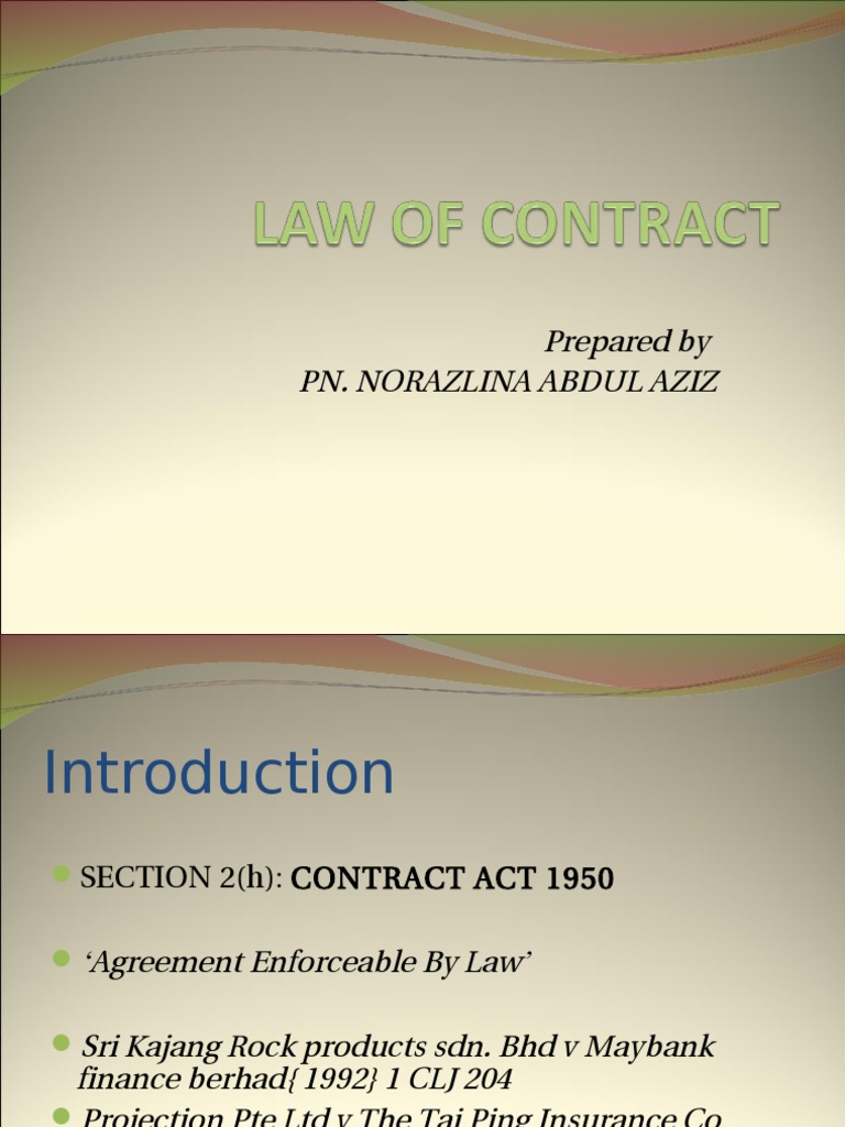 Law of Contract | PDF | Offer And Acceptance | Doctrine