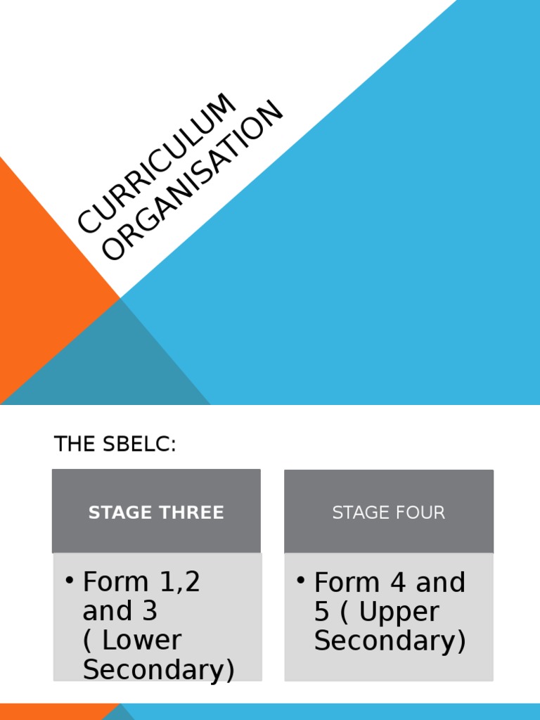 Curriculum Organisation | PDF
